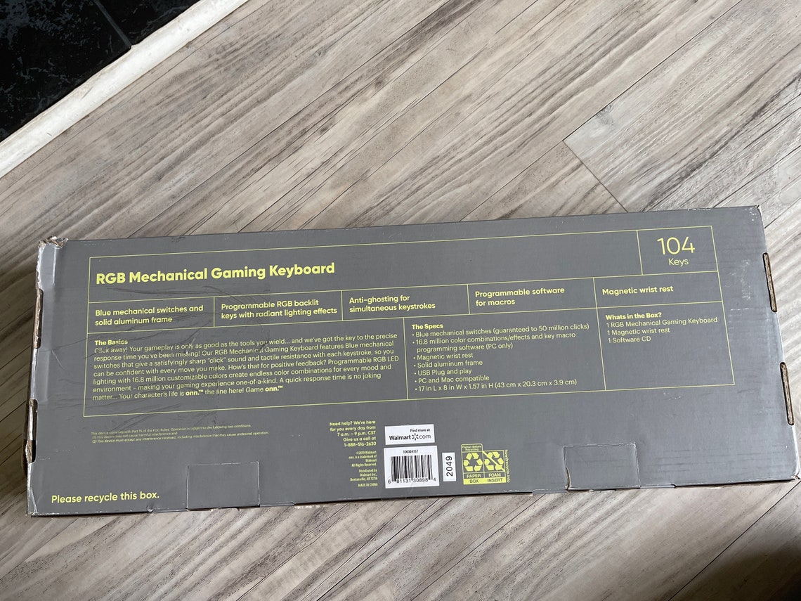 New in Box GAME ONN Gaming Keyboard 104 Keys - Etsy