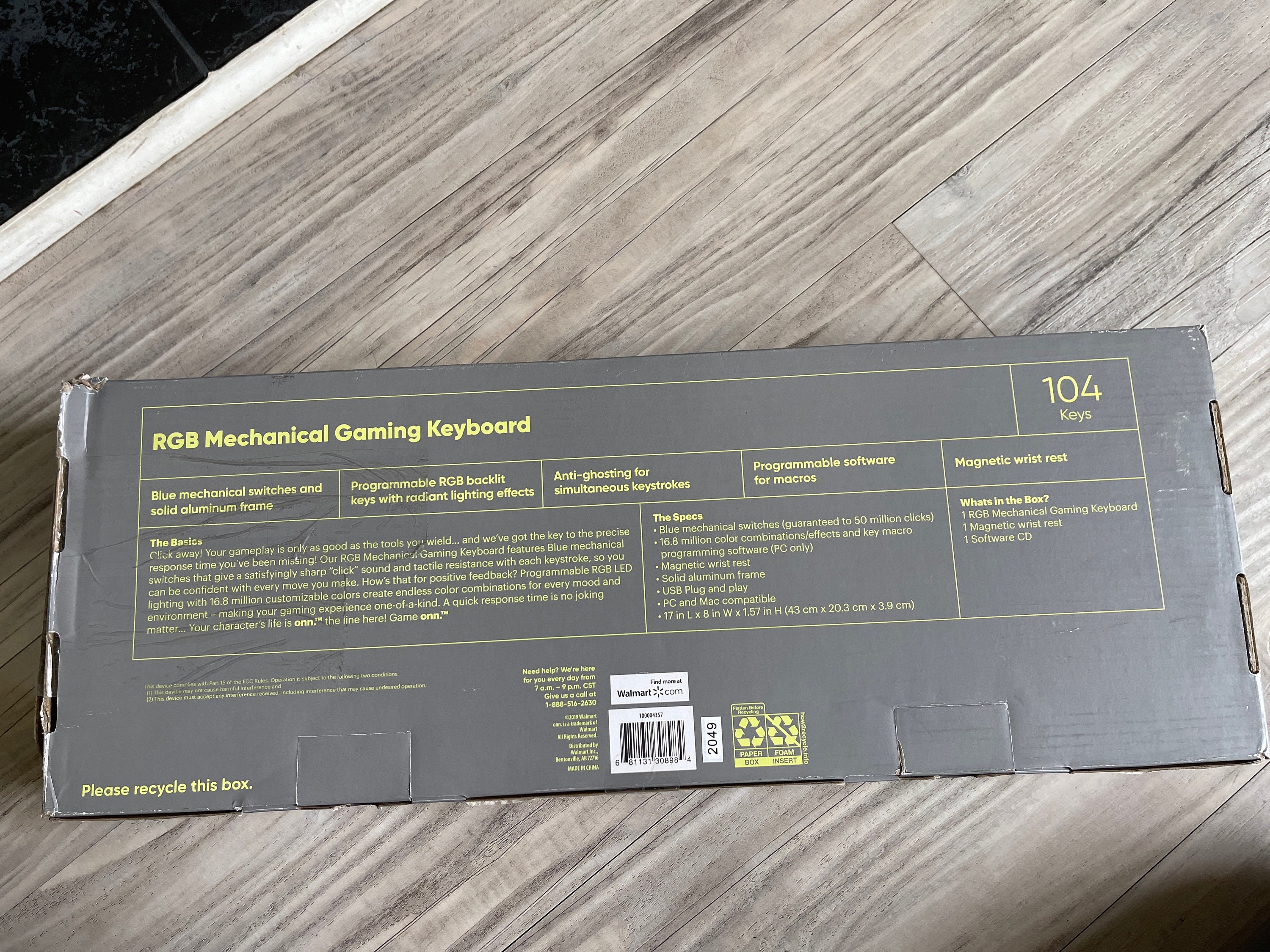 New in Box GAME ONN Gaming Keyboard 104 Keys - Etsy