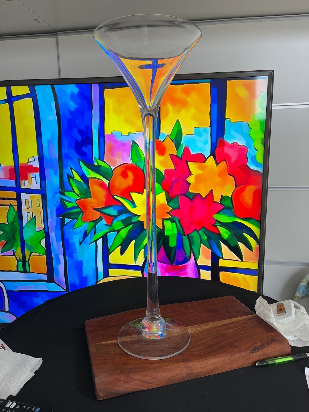 24 INCH TALL Glass Mega Party Birthday Huge Martini Coupe Glass Vodka ...