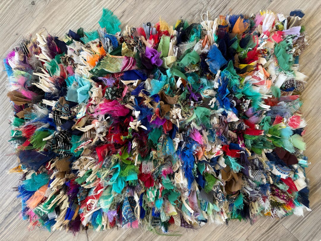 Hippie Retro RAG RUG Colorful Handmade Funky Fun - Etsy