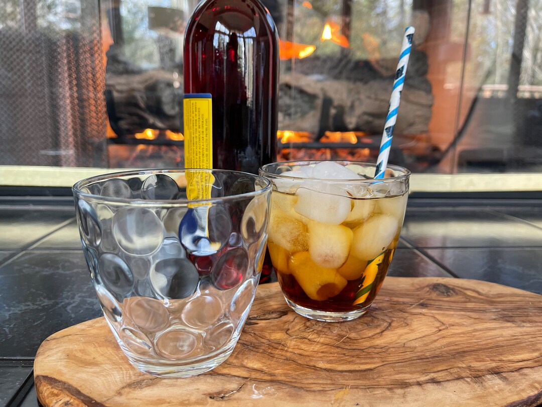 Classic Dimple Broadway Style Set 2 Lowball Whiskey Rocks Glasses Retro ...