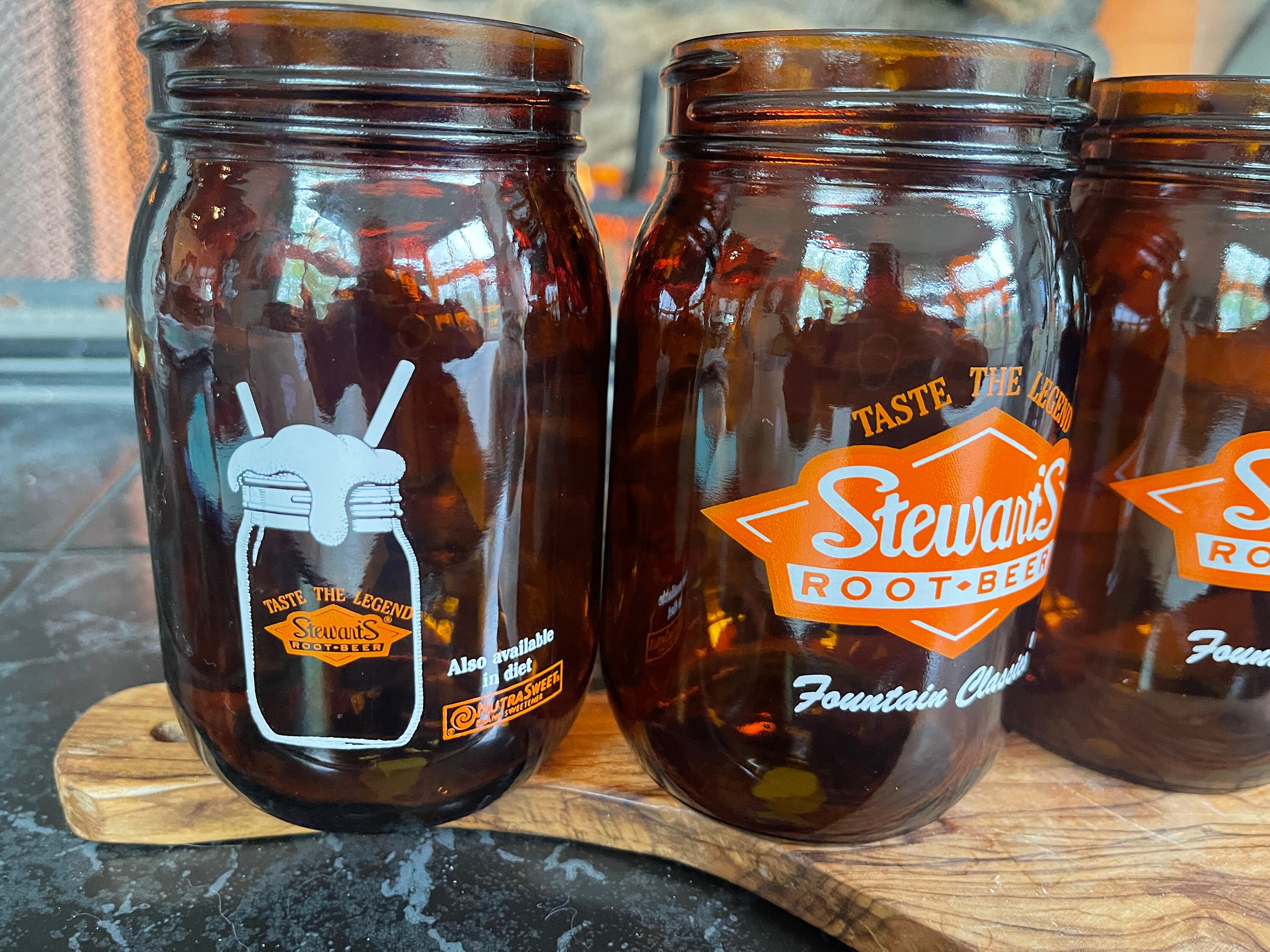 5 STEWART ROOT BEER Mason Jar Glasses for Beer Cocktails or - Etsy