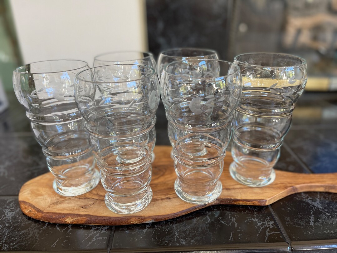 6 Princess House Crystal Vintage Sundae BOOZY MILKSHAKE Glasses ...