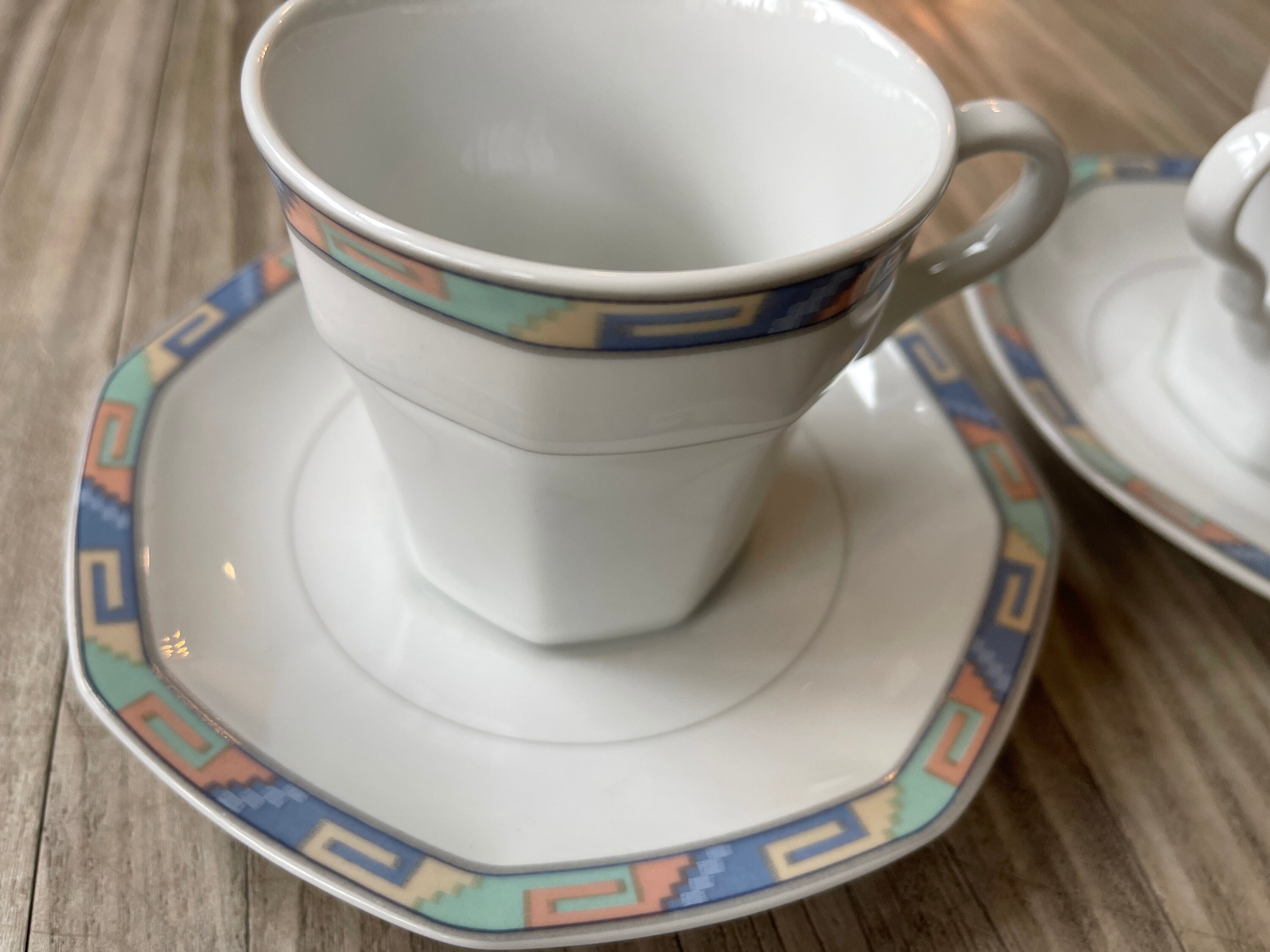 Christopher Stuart SOUTHWEST POST MODERN 1990's Pattern Set of 3 Cup ...