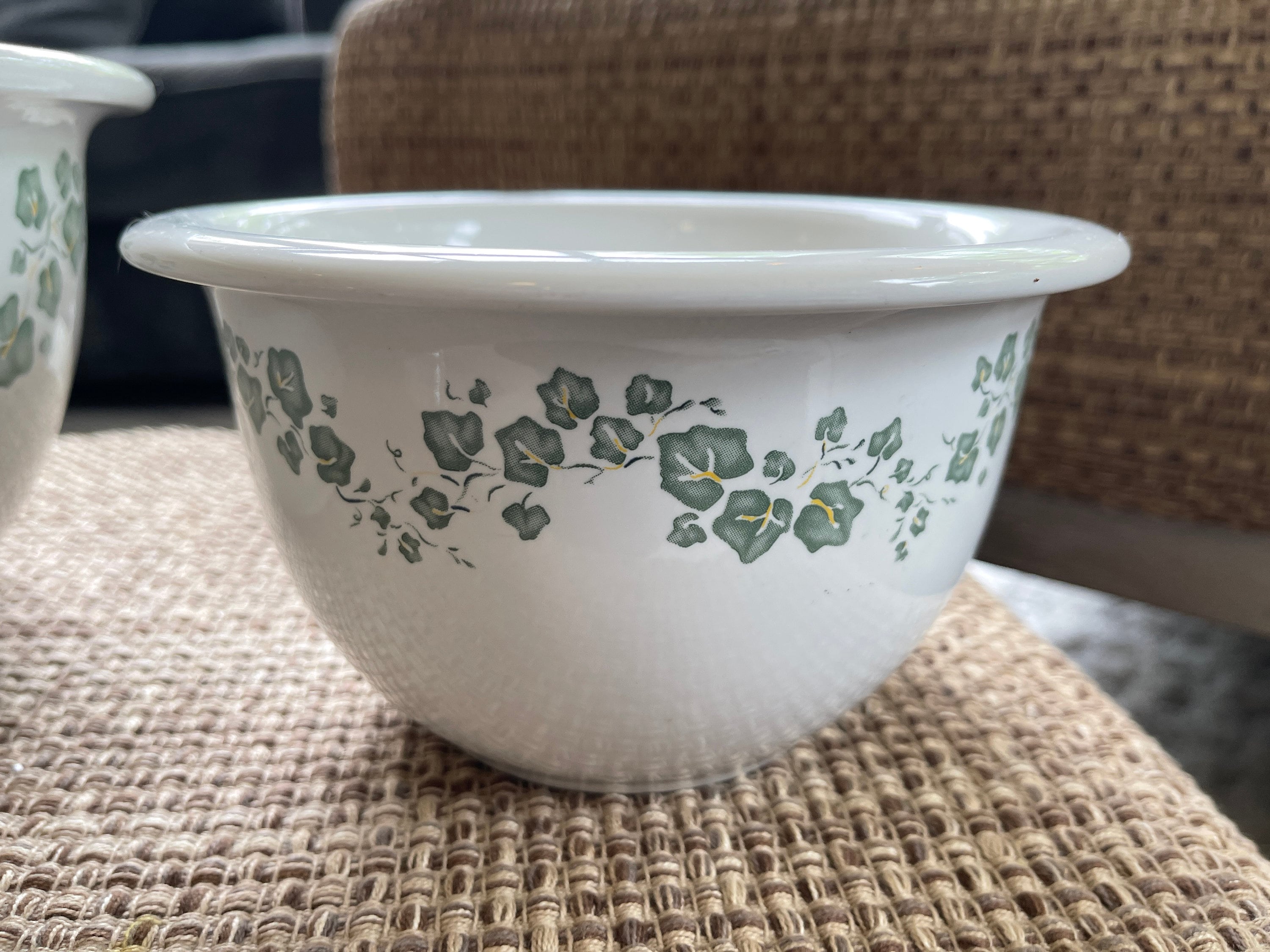 Two Corelle Bowls Callaway Ivy Pattern Mixing Bowl One Quart and Three ...