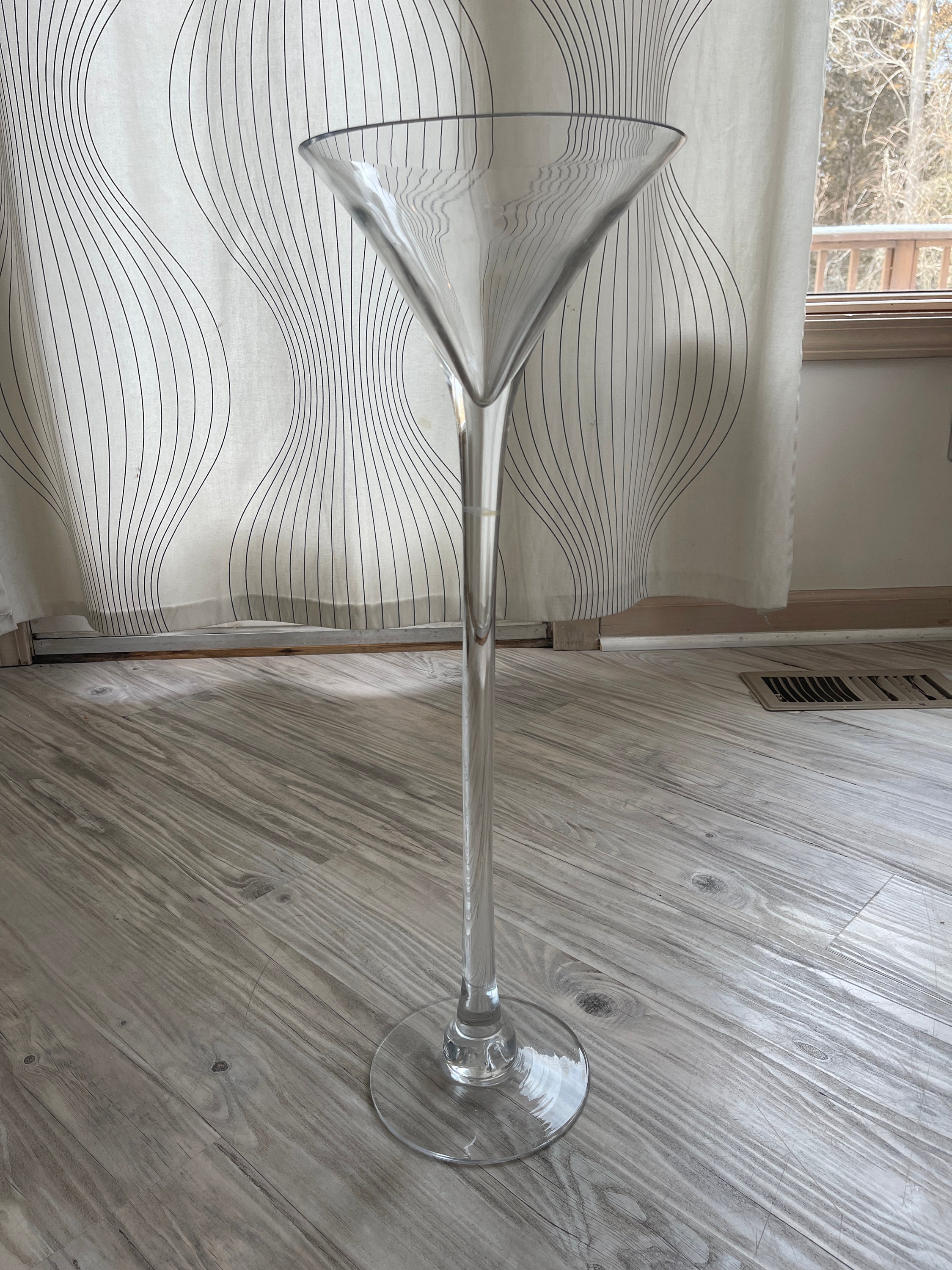 24 INCH TALL Glass Mega Party Birthday Huge Martini Coupe Glass Vodka ...