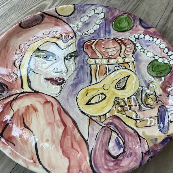 Mardi Gras Plates - Etsy