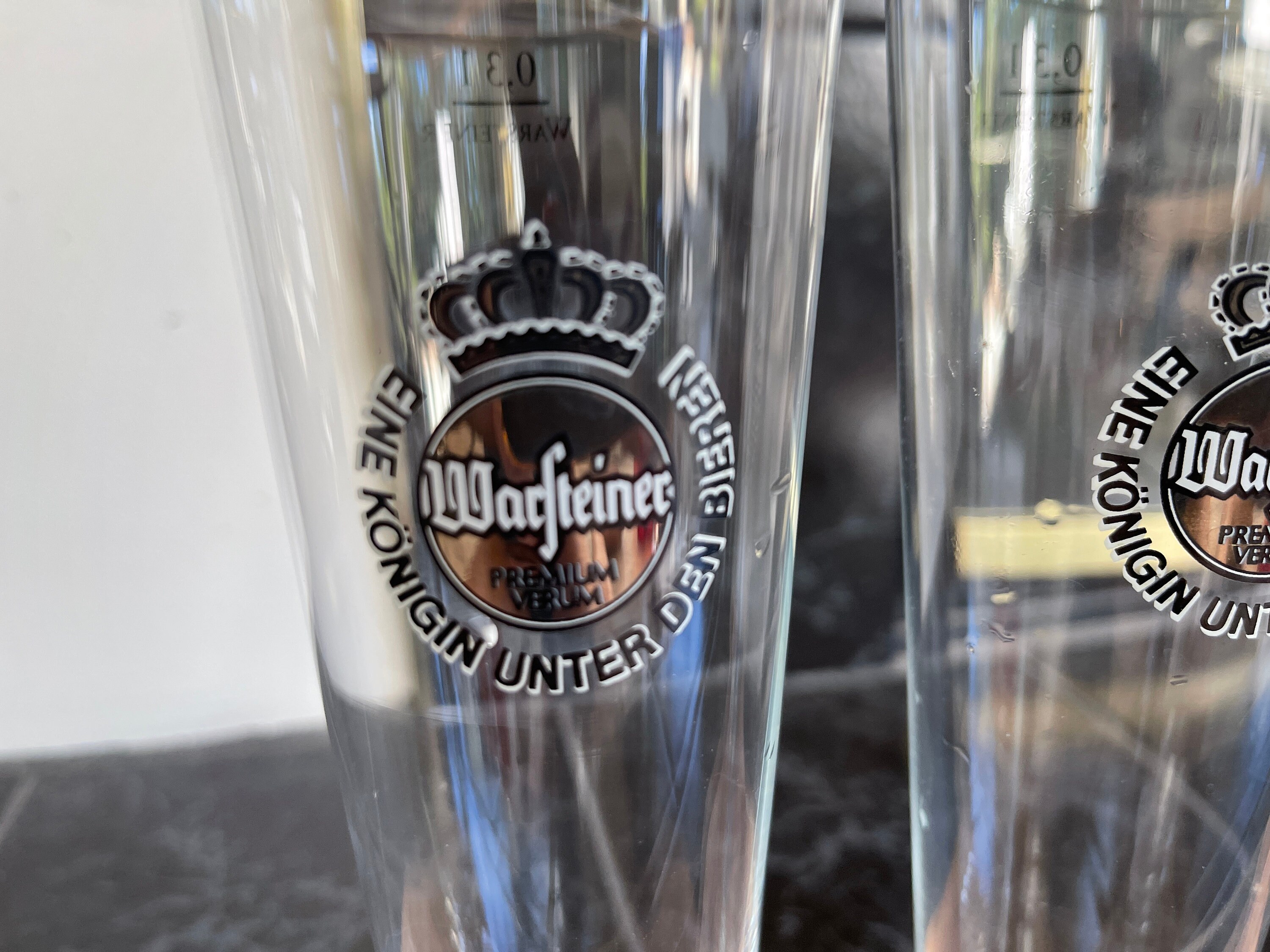 WARSTEINER Crystal PREMIUM Footed Pilsner Set of 2 German Glasses Beer ...