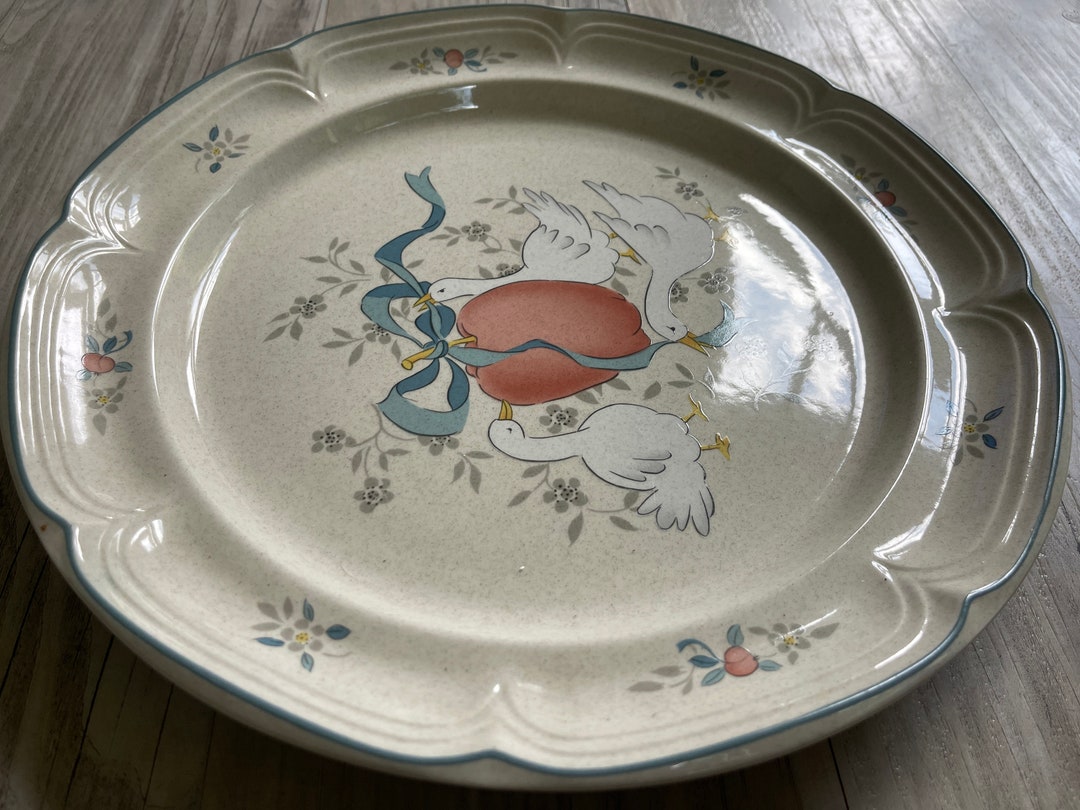 Retired Marmalade Geese Goose Serving Platter Plate Vintage Stoneware ...