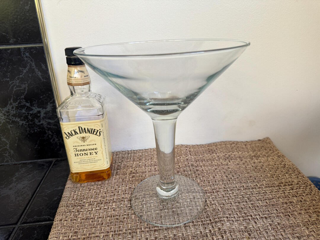 10 INCH TALL Glass Mega Party Birthday Huge Martini Coupe Glass Vodka ...