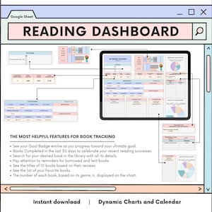 Digital Book Tracker & Reading List, Google Sheets Reading Journal ...