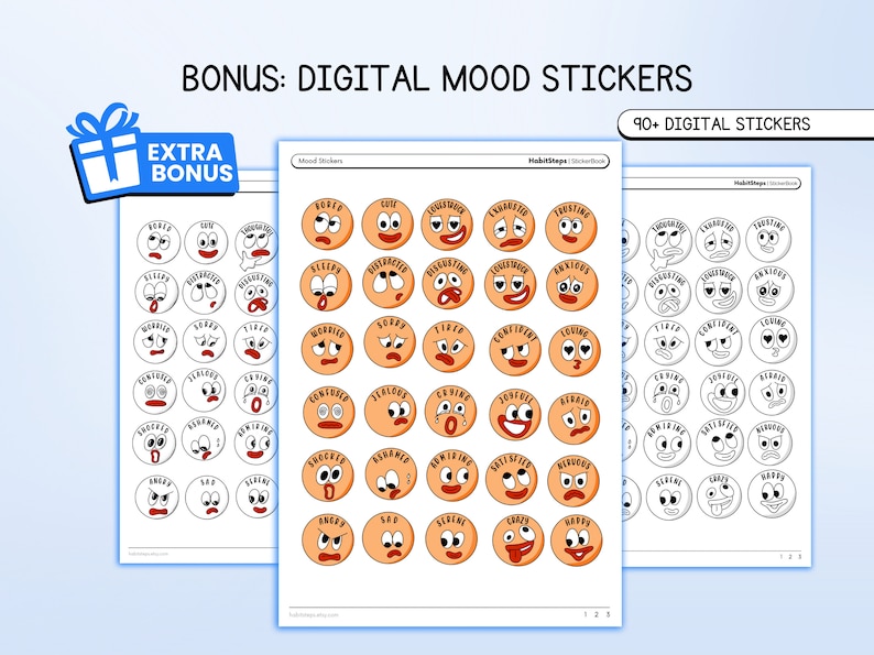DAILY MOOD TRACKER Spreadsheet Google Sheet, Mood Journal Google Sheet ...