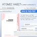 ATOMIC HABITS WORKBOOK, Habit Formation Worksheets. Pink Habit Planner ...