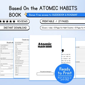 Atomic Habits Workbook: Daily, Weekly, Monthly Tracker (PDF Download A4 ...