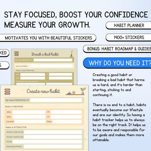 ATOMIC HABIT Planner Worksheets, Atomic Habits & Goals, Atomic Habits ...