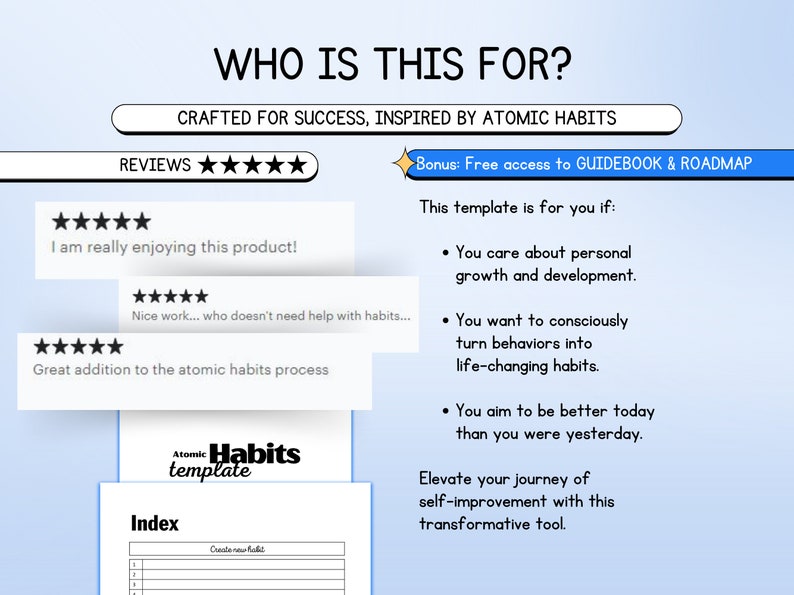 Atomic Habits Template: Habit Tracker & Guidebook (PDF Pattern A4 Size ...