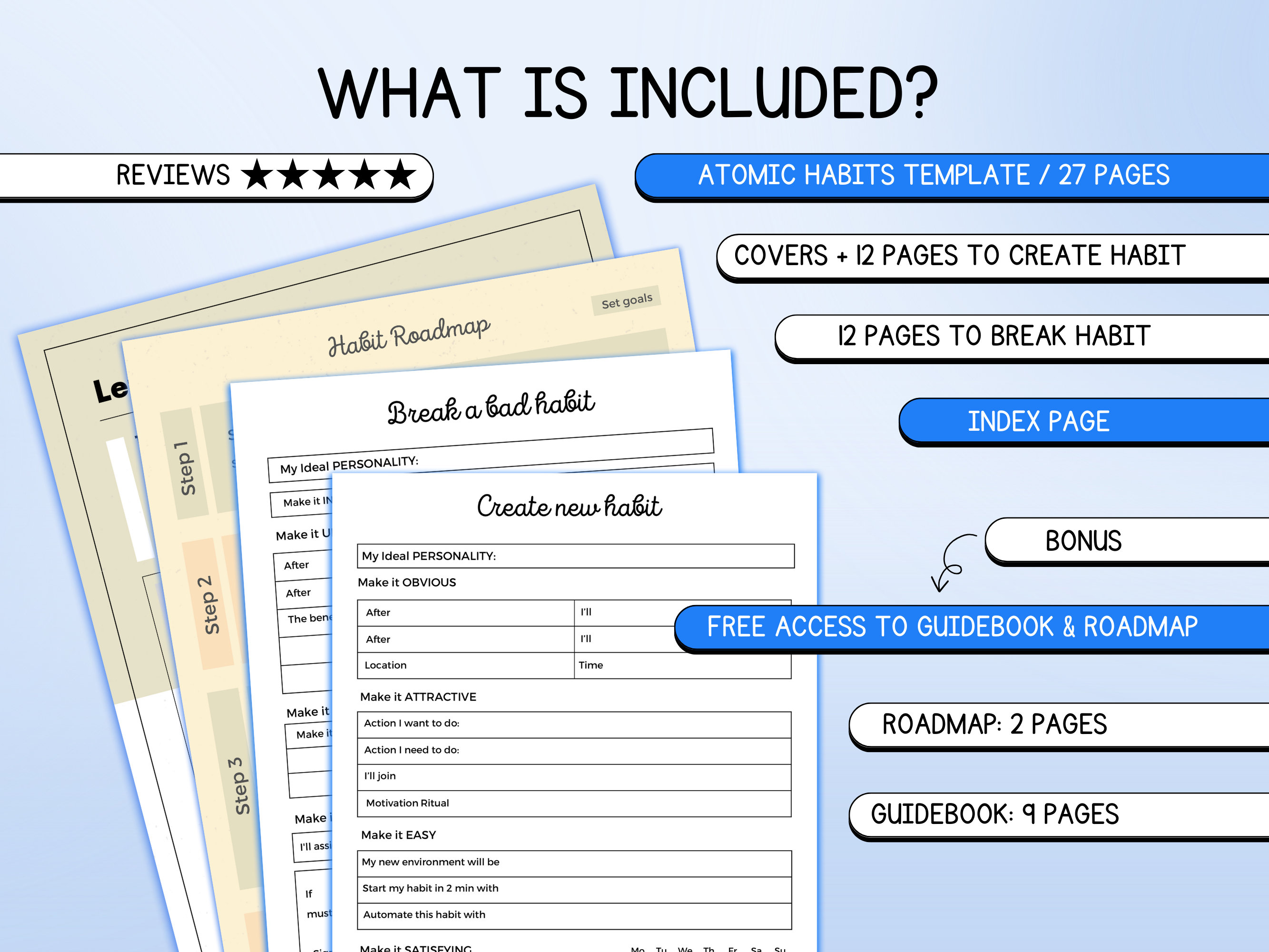 Atomic Habits Template: Habit Tracker & Guidebook (PDF Pattern A4 Size ...