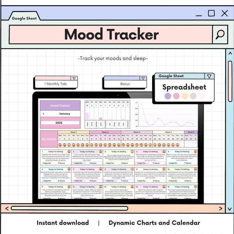 Mood Tracker - Etsy