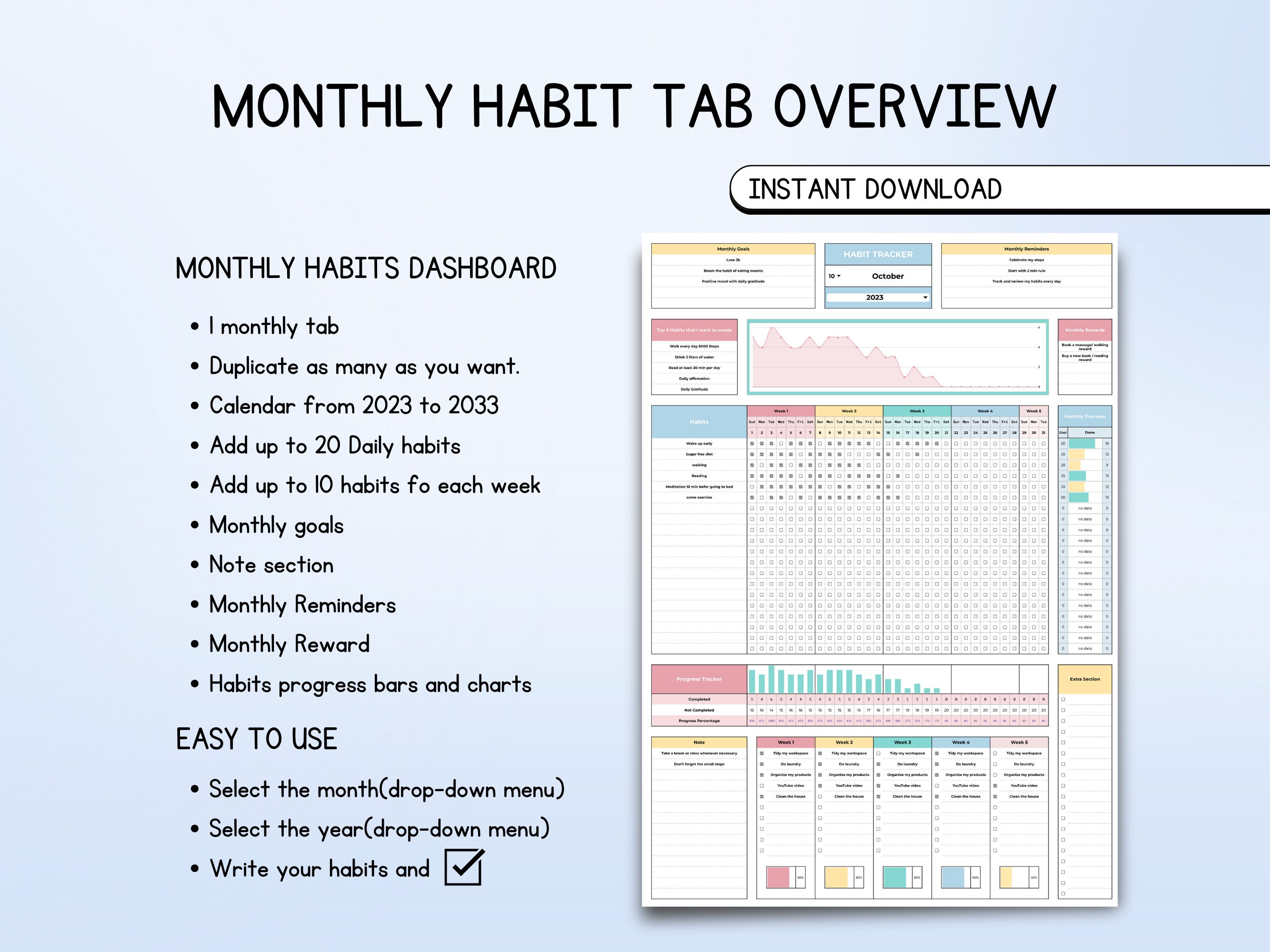 ATOMIC HABIT Tracker Google Sheet Worksheets, Atomic Habits & Goals ...