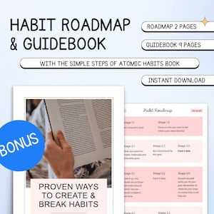 ATOMIC HABITS WORKBOOK, Habit Formation Worksheets. Pink Habit Planner ...