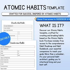 Atomic Habits Template: Habit Tracker & Guidebook (PDF Pattern A4 Size ...