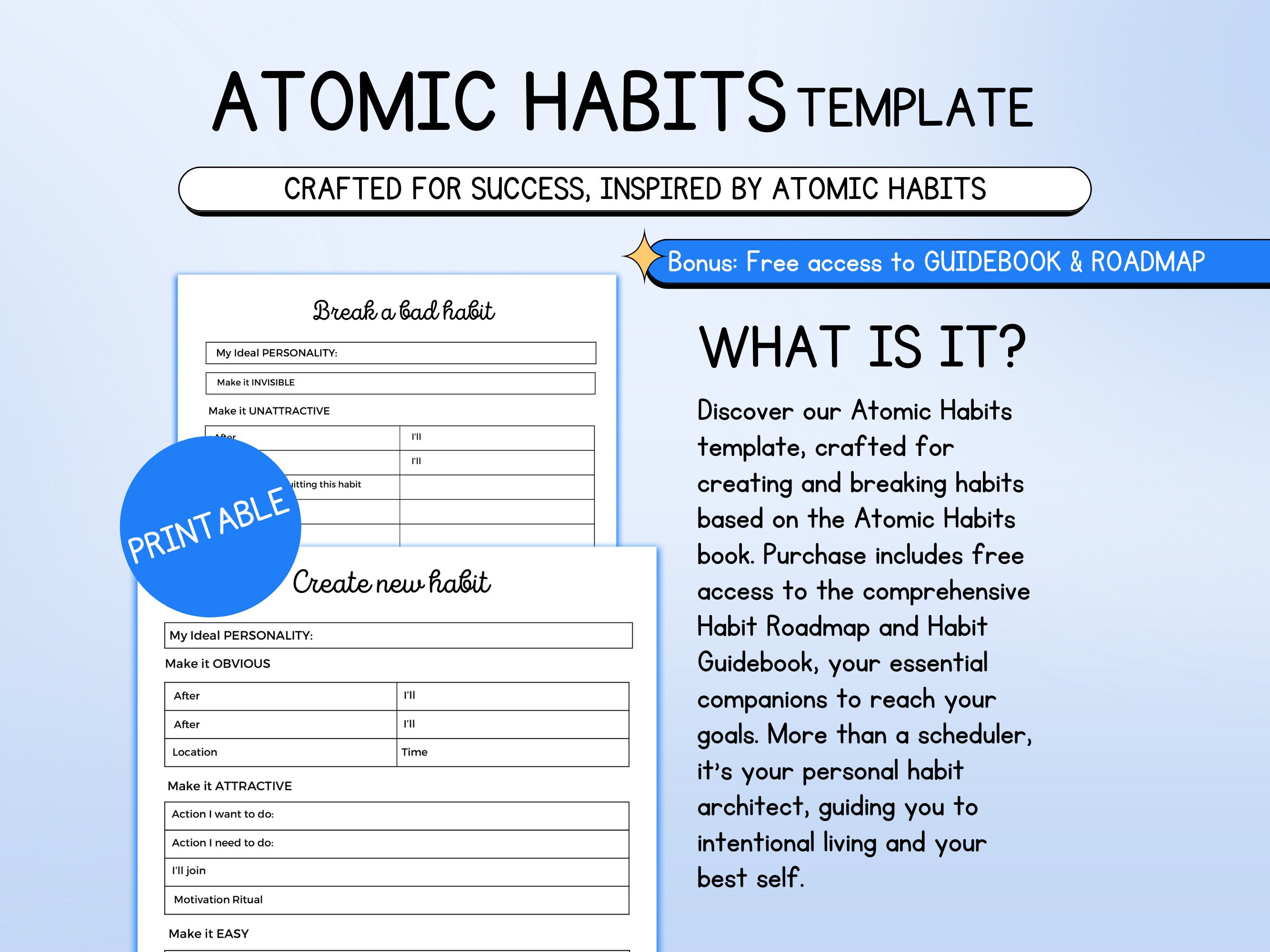 ATOMIC HABITS Template, Habit Tracking Tools for Atomic Habits, Habits ...