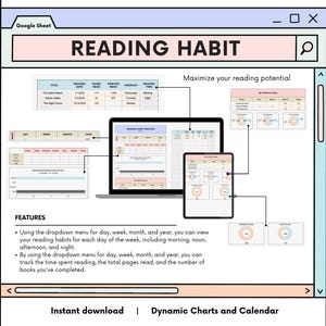 Digital Book Tracker & Reading List, Google Sheets Reading Journal ...