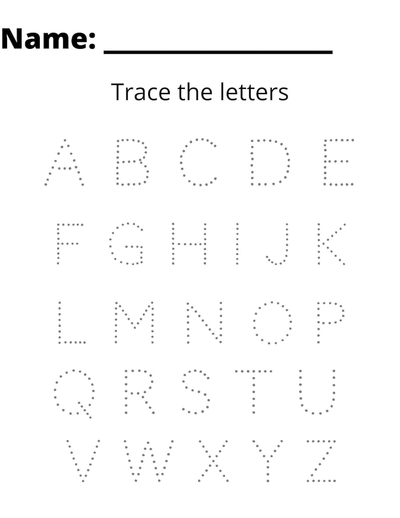 Letter Trace - Etsy