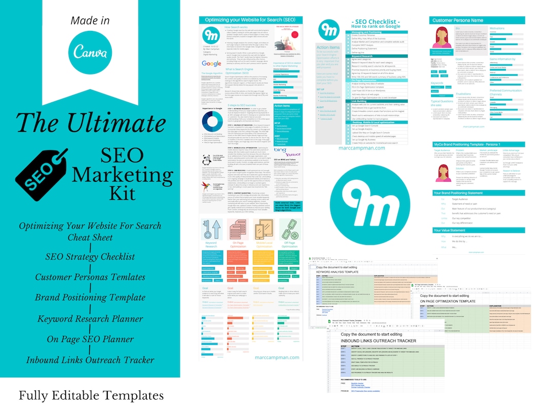 SEO Marketing Kit - Templates to Optimize Your Website for Search (SEO ...