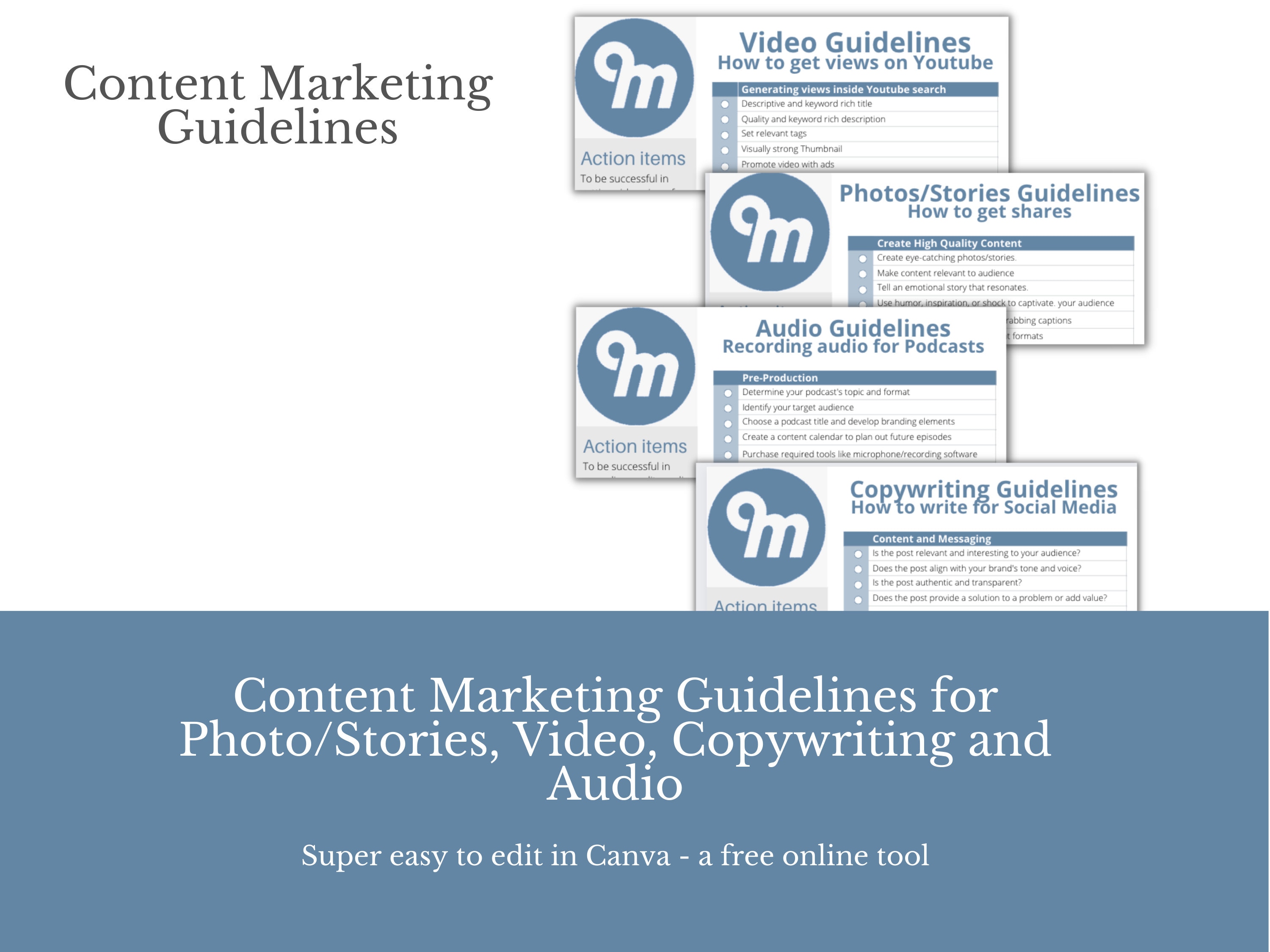 Content Marketing Kit - Templates to Optimize Your Content Marketing - Etsy