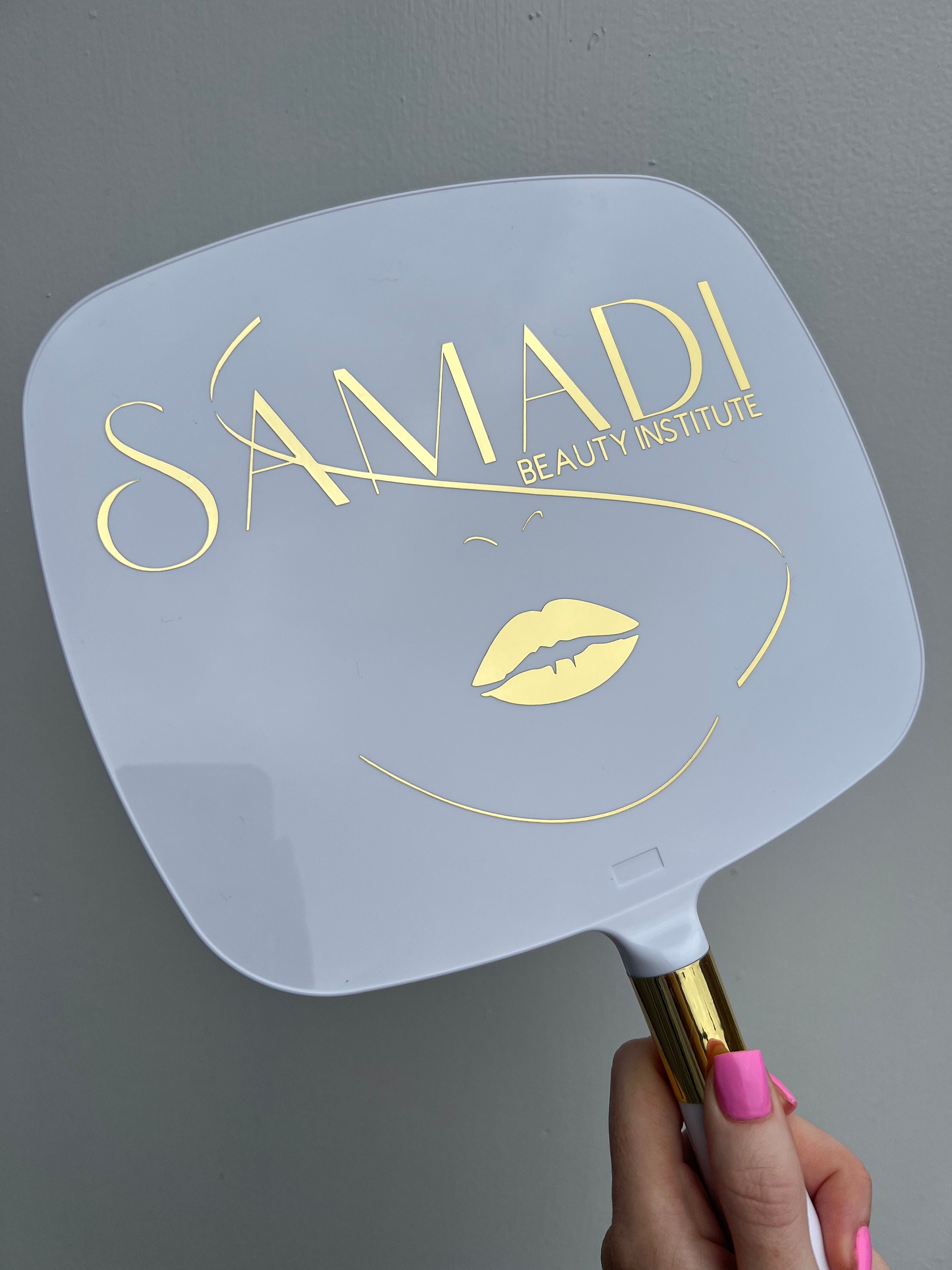 Personalised Logo Mirror Handheld Mirror Beauty Hair - Etsy UK