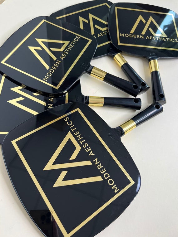 Personalised Logo Mirror Handheld Mirror Beauty Hair - Etsy