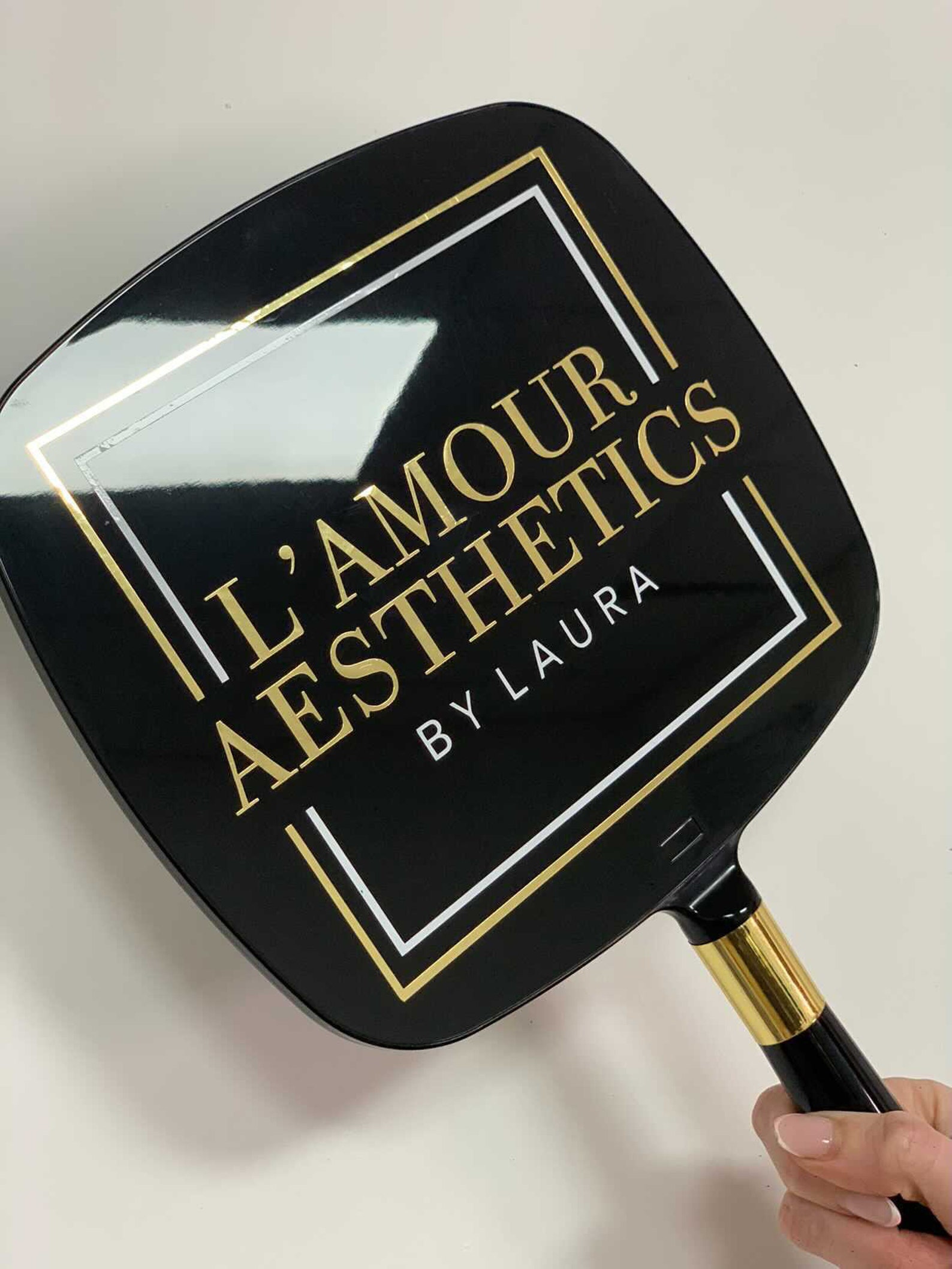 Personalised Logo Mirror Handheld Mirror Beauty Hair - Etsy UK