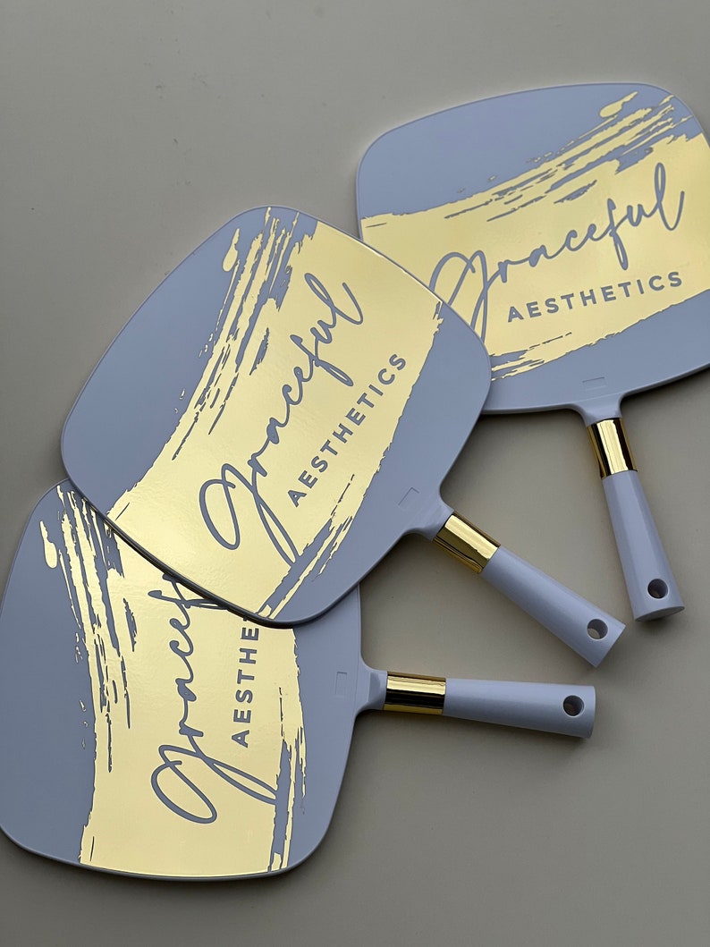 Personalised Logo Mirror Handheld Mirror Beauty Hair - Etsy UK