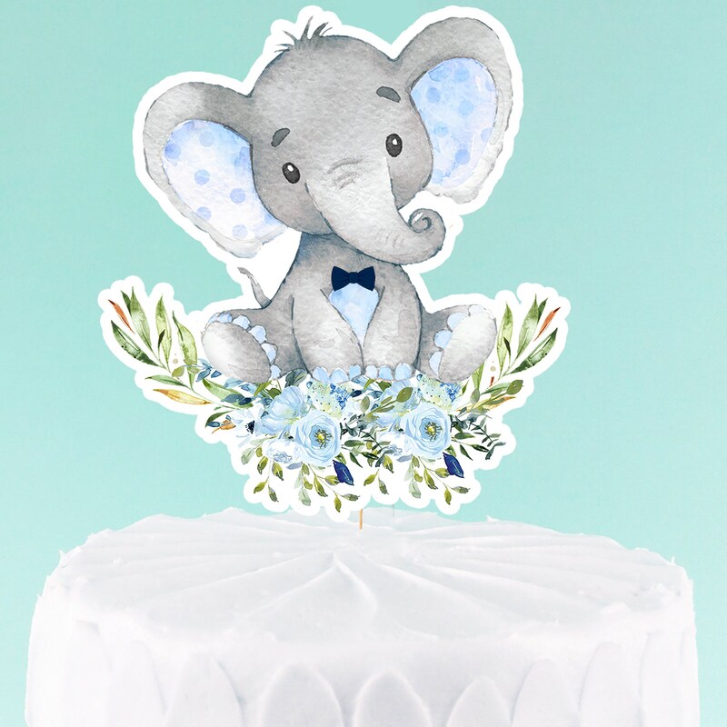Baby Elephant Cake Topper - Etsy