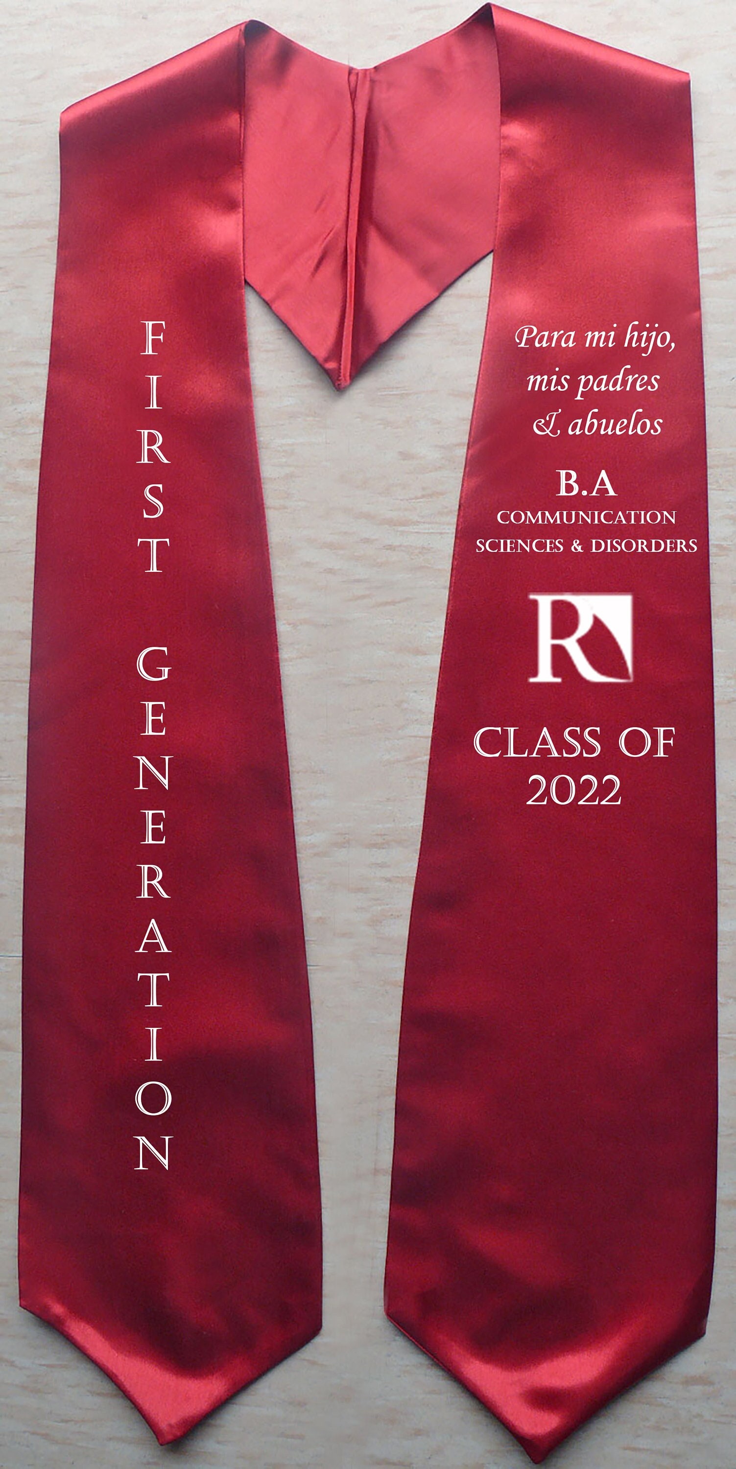FIRST GENERATION Para Mis Padres Y Abuelos Custom Graduation Stole With ...