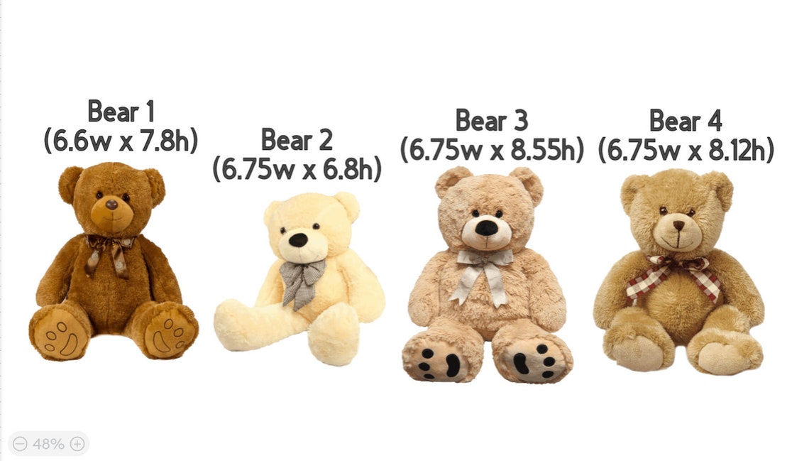 Realistic Teddy Bear Cutouts for Baby Shower or Birthday Centerpieces ...