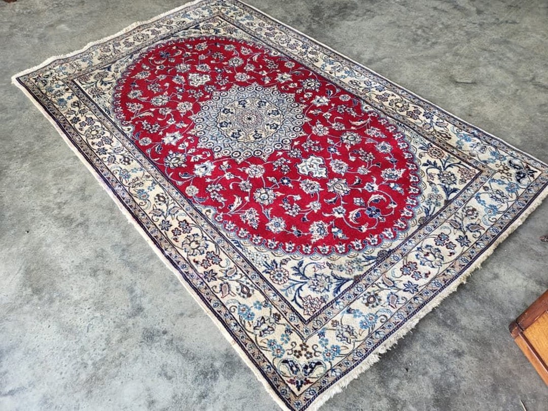 Vintage 20thc 100% Wool. Thick Pile Room Size Carpet Rug 9'7" X 6'5 ...