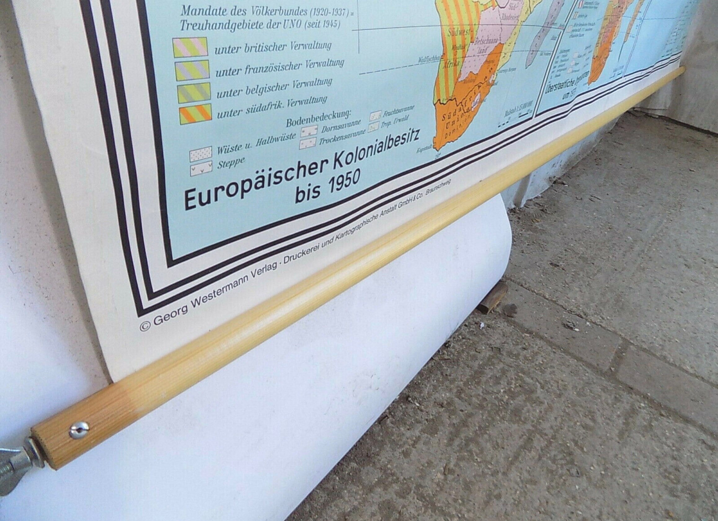 Vintage,retro,very,large,1970s,6 X 7,fabric,map,historical,wall Chart ...