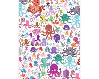 Octopus Wrapping Paper | Etsy