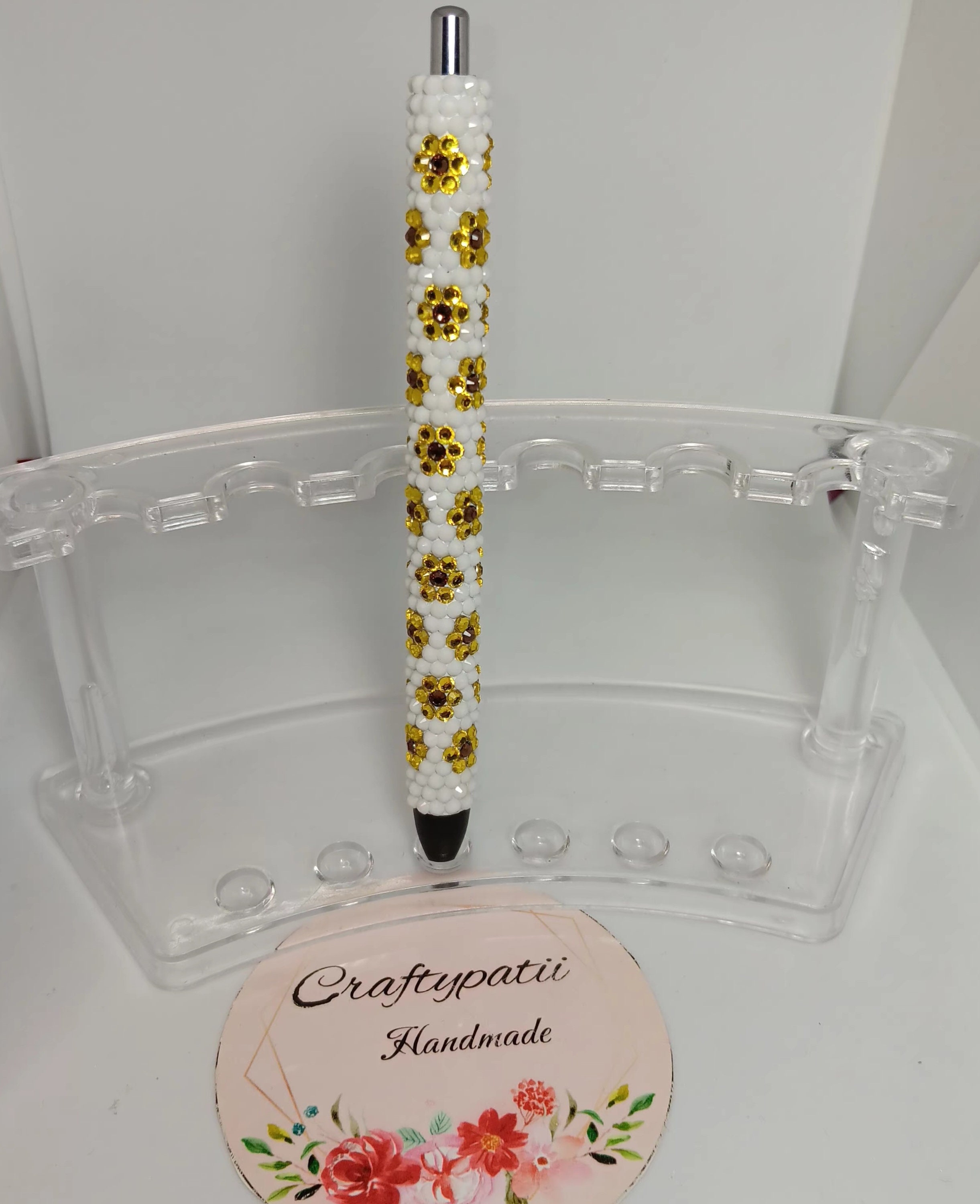 Flower Rhinestone Pen - Etsy