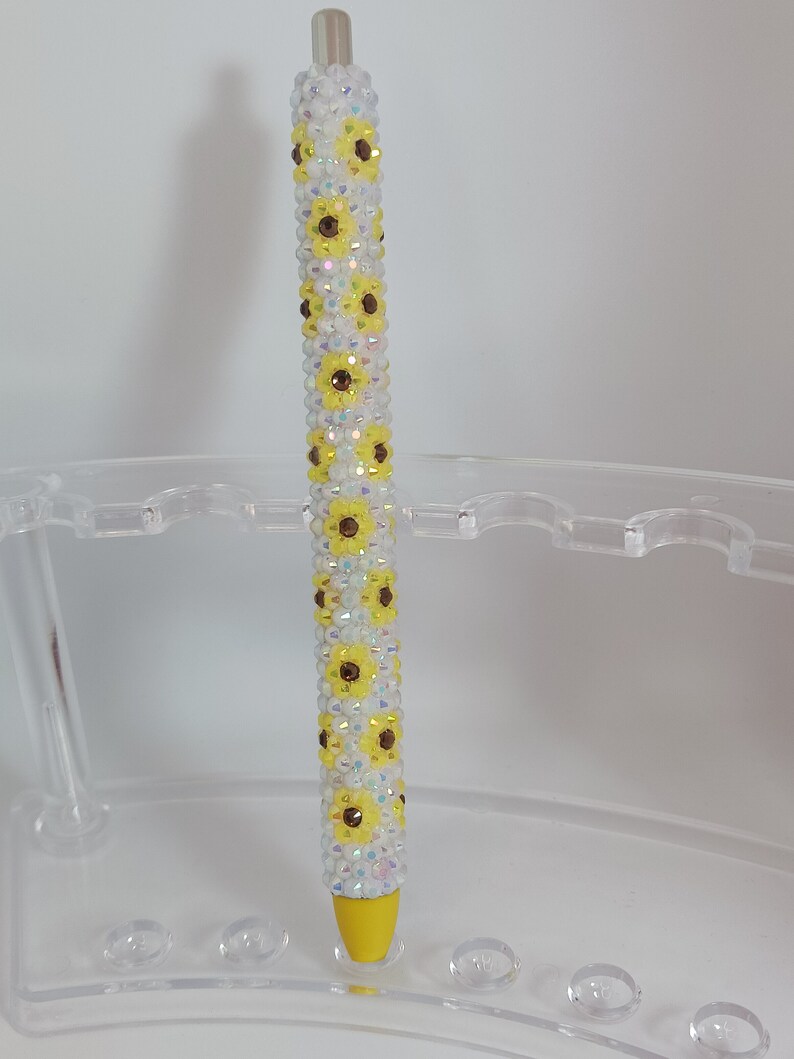 Flower Rhinestone Pen - Etsy