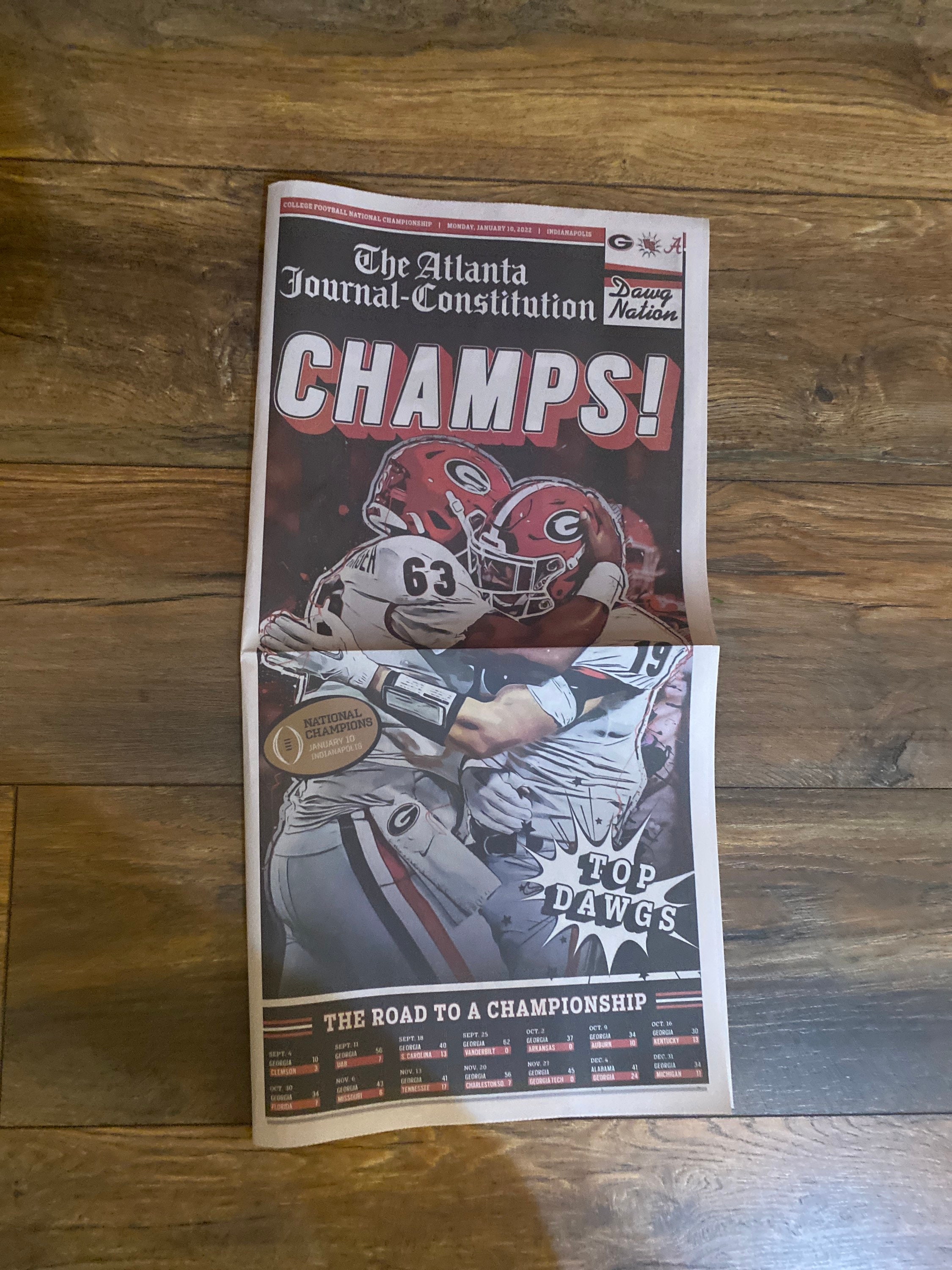 Georgia Bulldogs Football National Champions 2021-2022 Season AJC ...