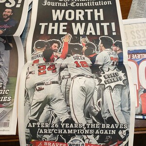 Atlanta Braves World Series and Georgia Bulldogs National Champs AJC ...
