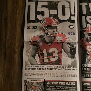 Georgia Bulldogs Football National Champions. 2023 AJC Limited Edition ...