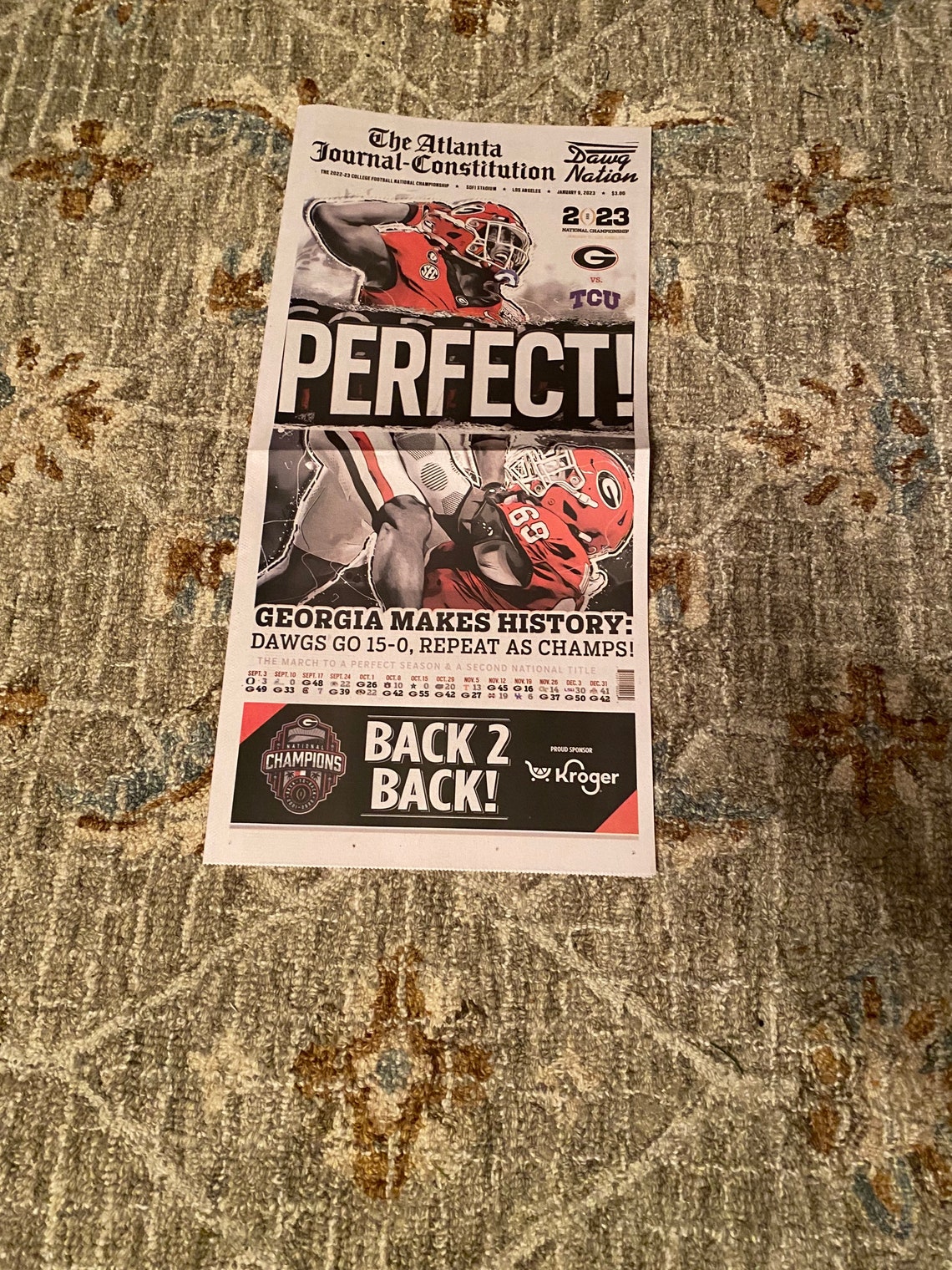 Georgia Bulldogs Football National Champions. 2023 AJC Limited - Etsy