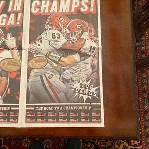 Georgia Bulldogs Football National Champions 2021-2022 AJC First Run ...