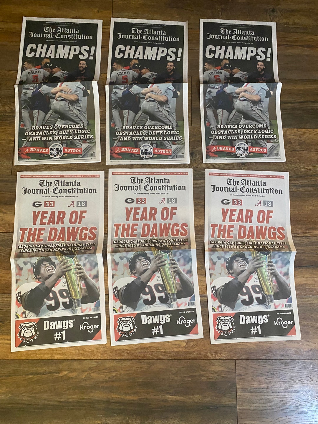 Georgia Bulldogs Football National Champions and Atlanta Braves World ...