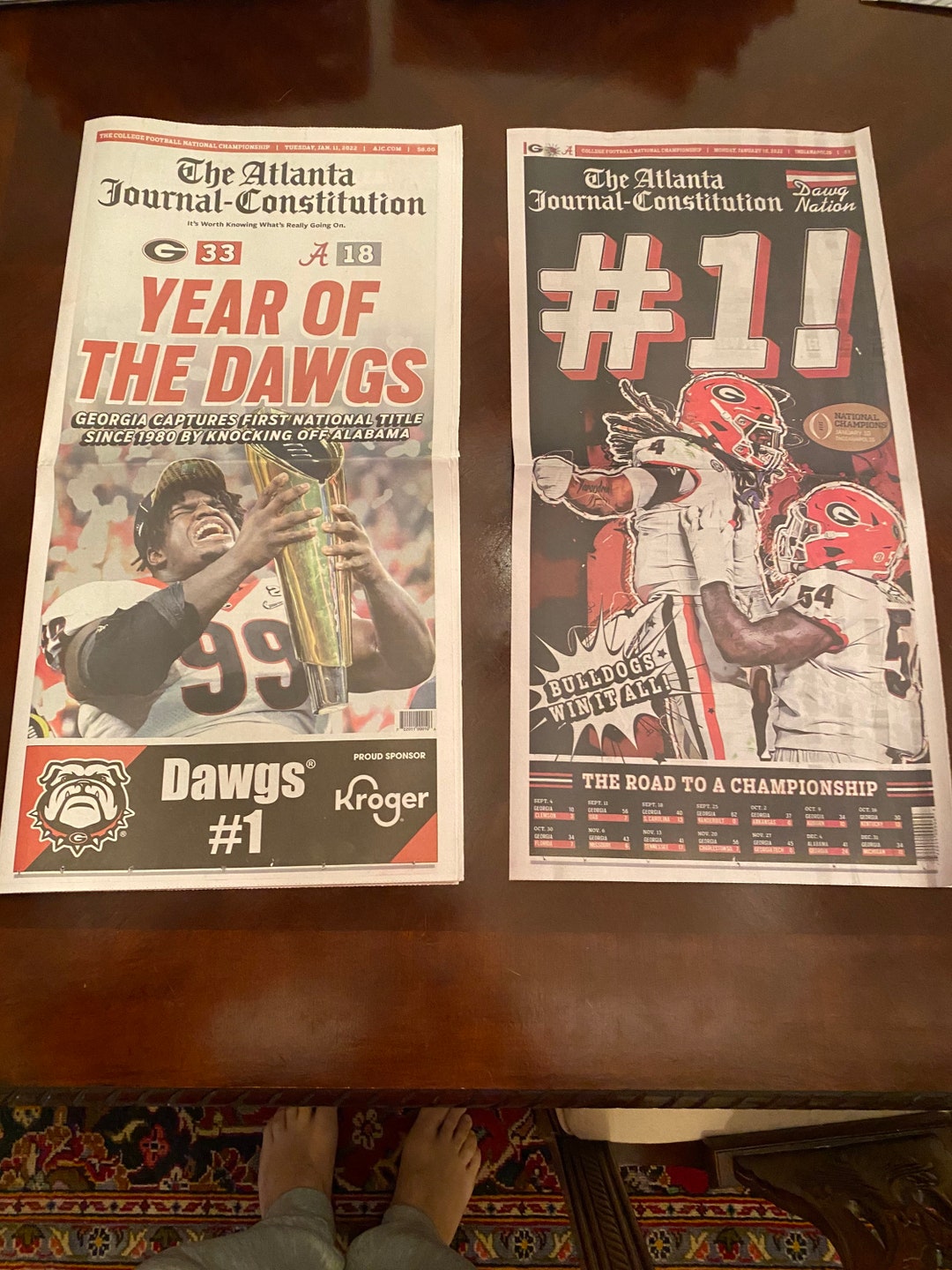Georgia Bulldogs National Champions Football. AJC Limited Edition ...