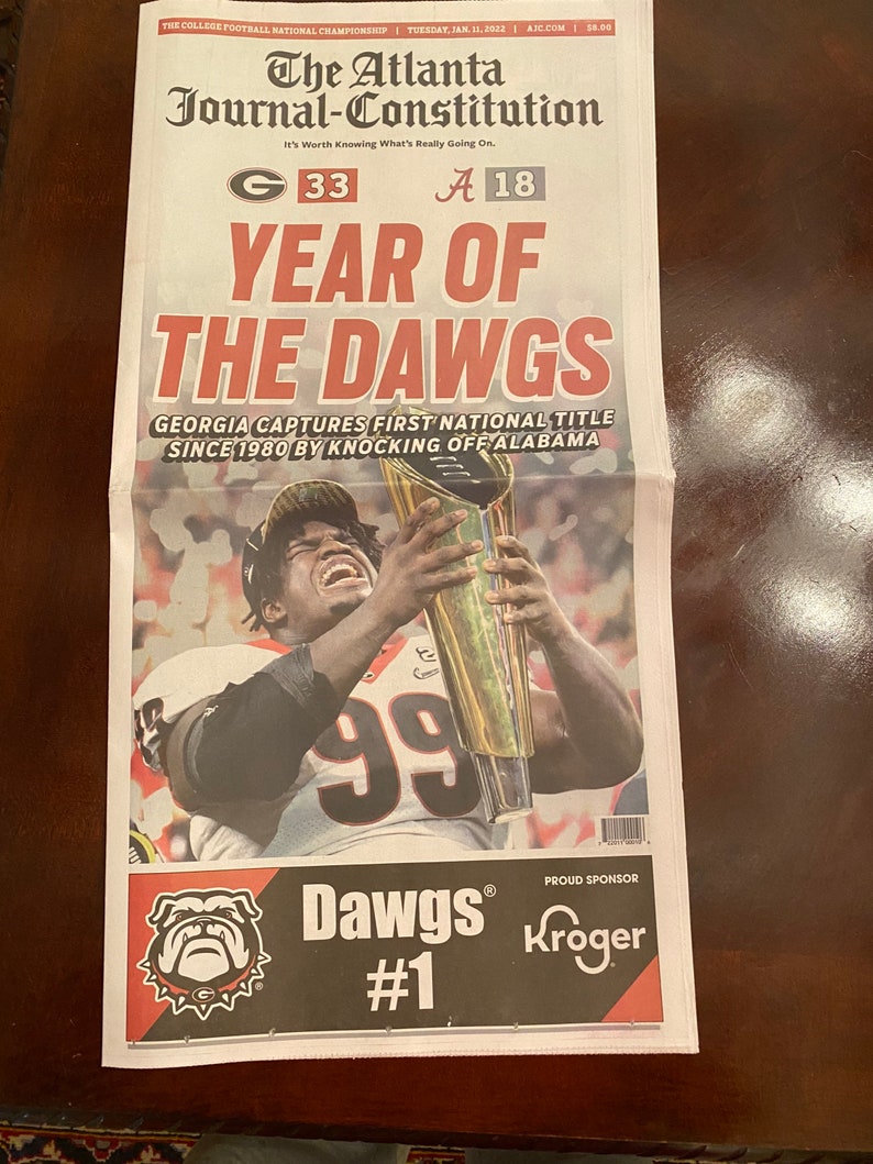Georgia Bulldogs Football 2021-2022 Year of Dogs and 2022-2023 Perfect ...